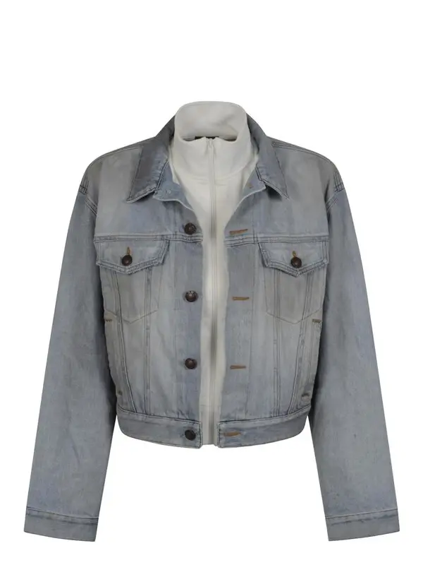 Balenciaga Denim Jacket With Inner Layer - Blue