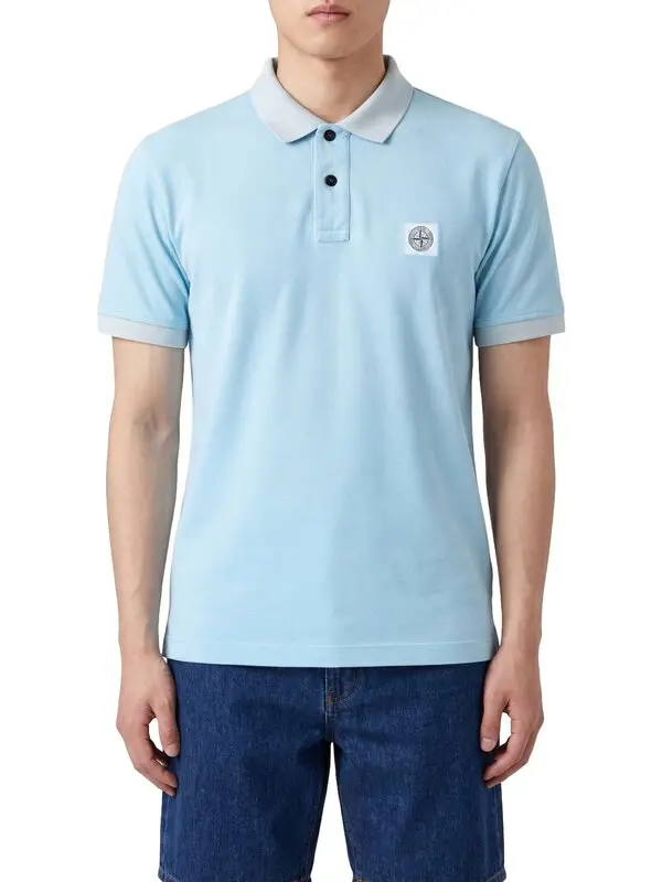 Stone Island Cotton Polo Shirt - Blue
