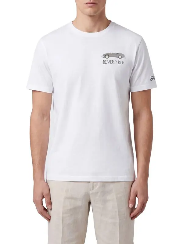MC2 SAINT BARTH Cotton Crew Neck T-shirt - Cream