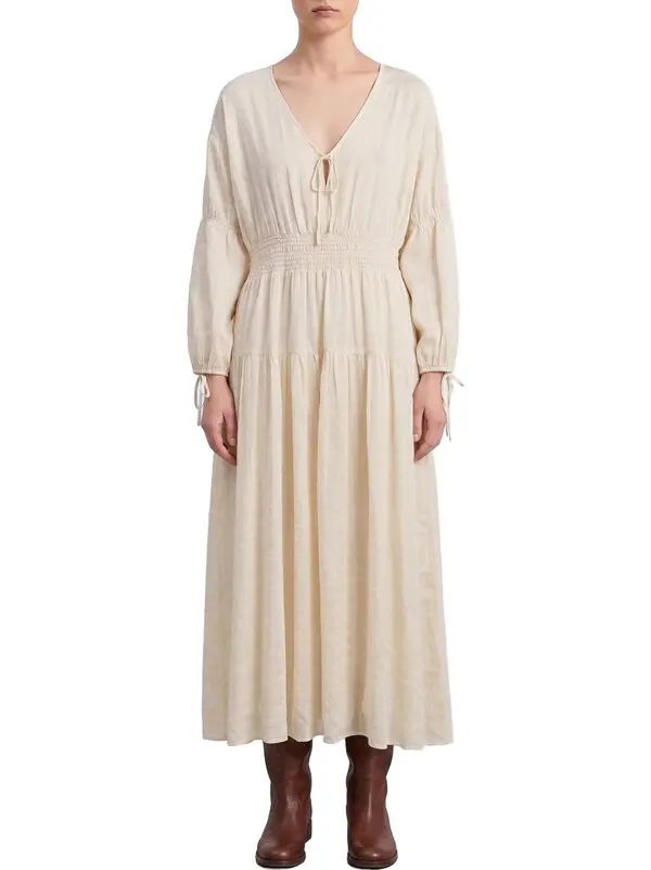 Aspesi Muslin Midi Dress - Yellow Cream
