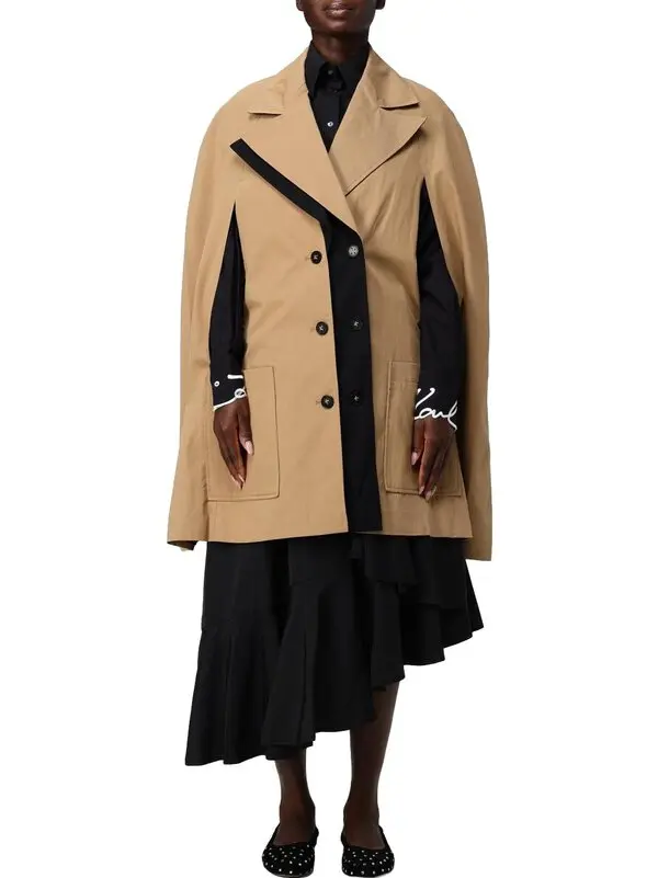 Karl Lagerfeld Cape Coat - Beige