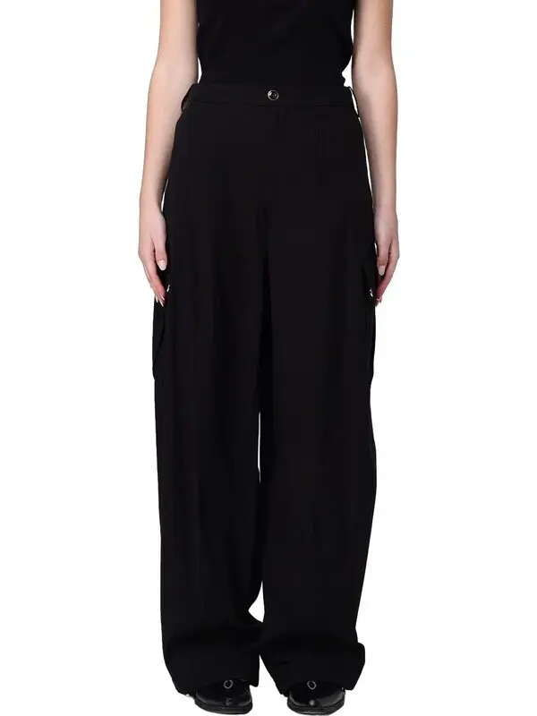 Pinko Cotton Cargo Trousers - Black