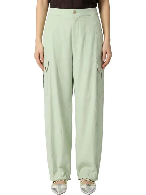 Pinko Cotton Cargo Trousers - Green