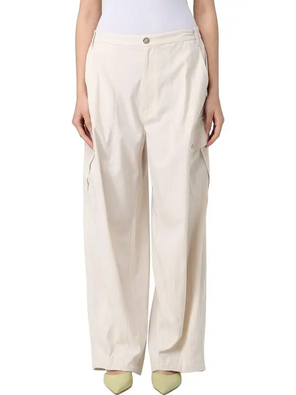 Pinko Cotton Cargo Trousers - Sand