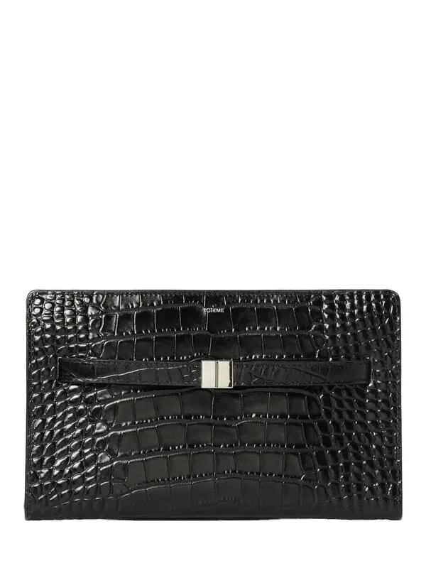 TOTEME Croc Effect Mini Bag - Black