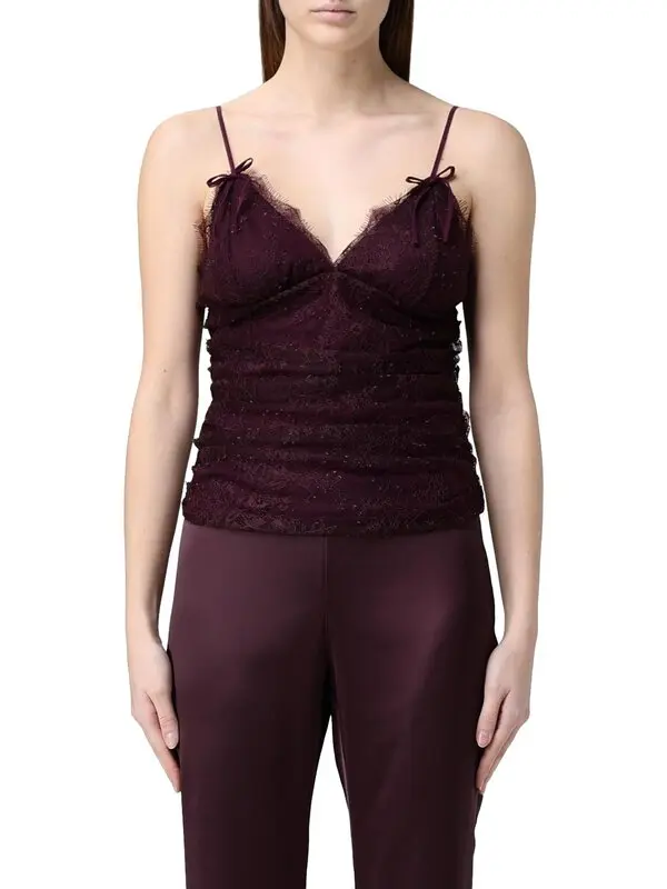 Pinko Lace Evening Top - Red