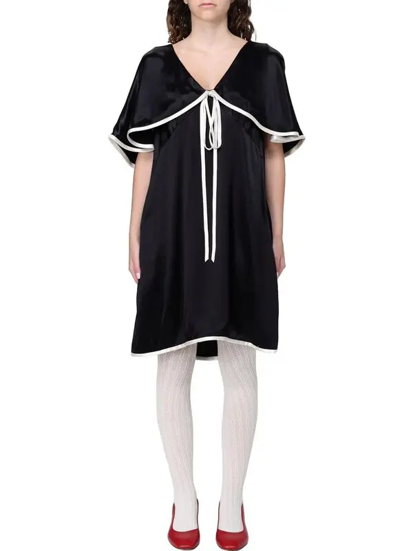 Marc Jacobs Rayon Blend Mini Dress - Black