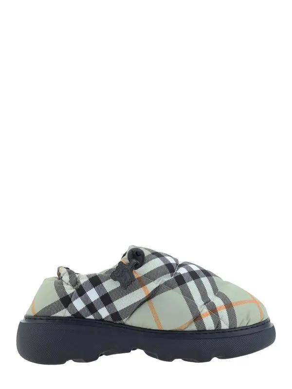 Burberry Padded Checked Slip-on Trainers - Grey