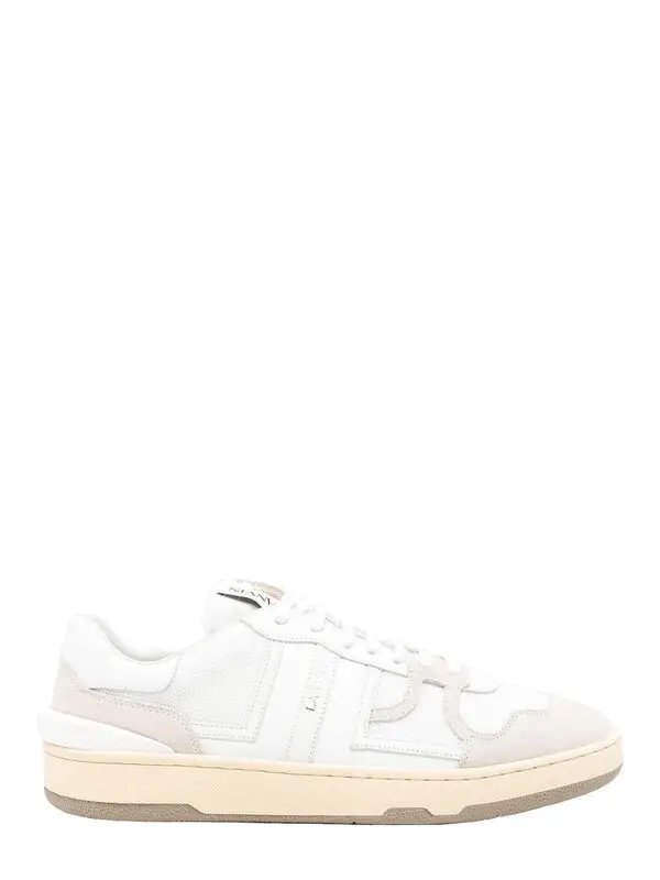LANVIN Paneled Lace-up Trainers - White