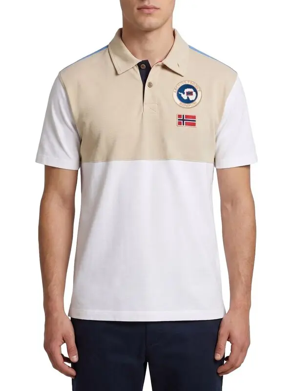 NAPAPIJRI Cotton Polo Shirt With Logo - White