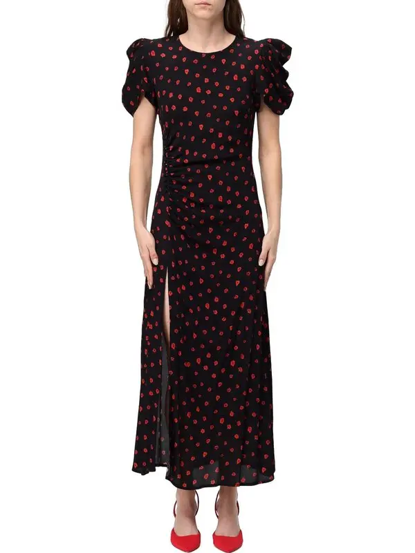 MAR DE MARGARITAS Midi Dress With Floral Print - Black 1