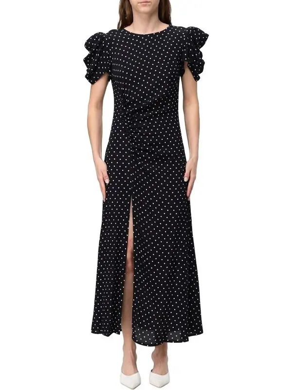 MAR DE MARGARITAS Midi Dress With Floral Print - Black