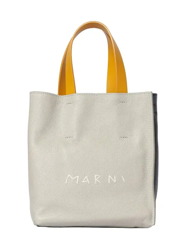 Marni Museo Mini Grained Leather Bag - Blue
