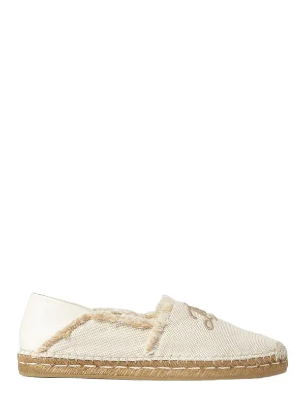 JIMMY CHOO Avi Canvas And Leather Espadrilles - White