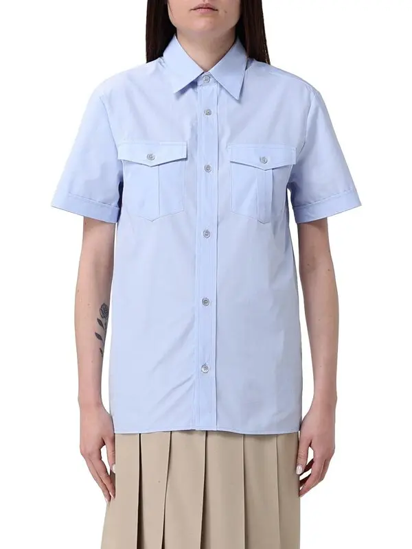 A.p.c. Organic Cotton Short Sleeve Shirt - Blue