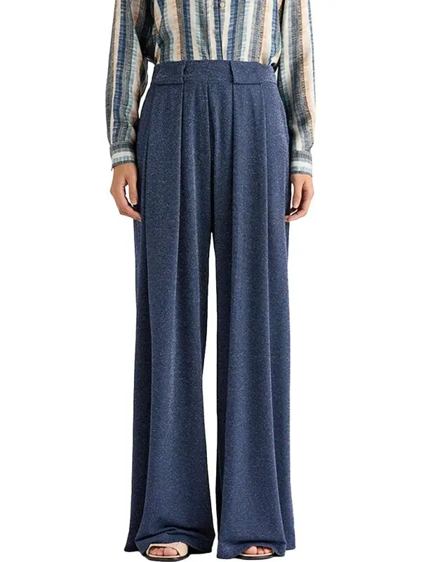 Momoni Palazzo Trousers - Blue