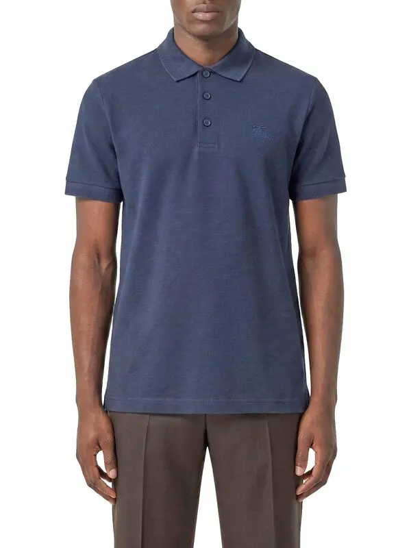 Burberry Cotton Polo Shirt - Denim
