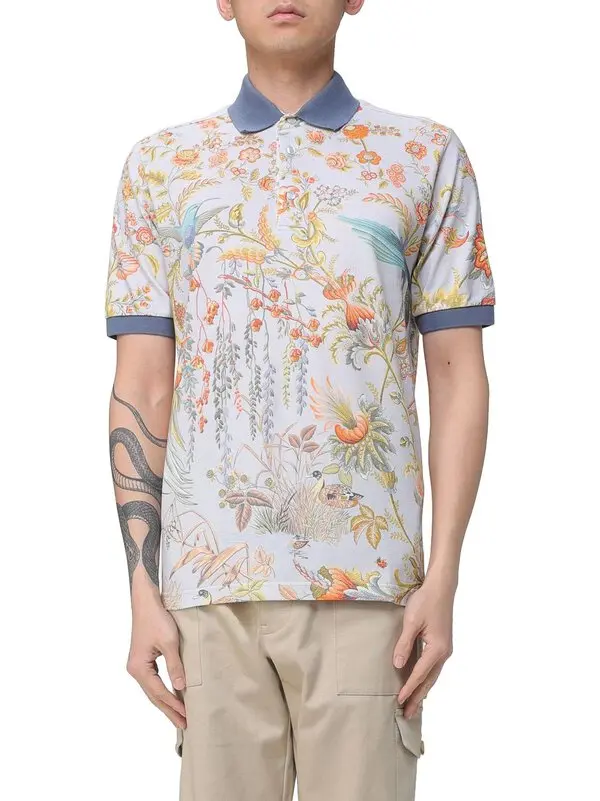 Etro Printed Cotton Polo Shirt - Multicolor