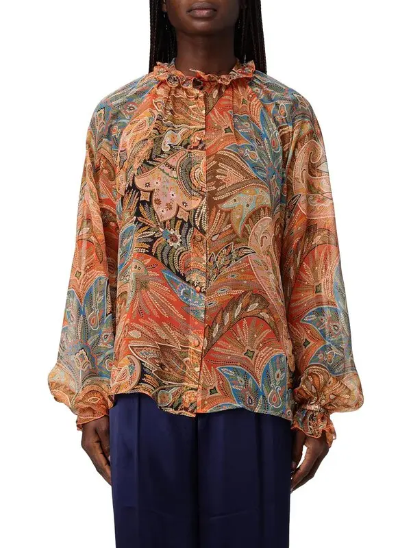 Etro Paisley Print Silk And Cotton Shirt - Multicolor