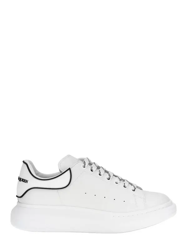 Alexander McQueen Oversize Calf Leather Sneakers With Rear Logo And Chunky Sole - White