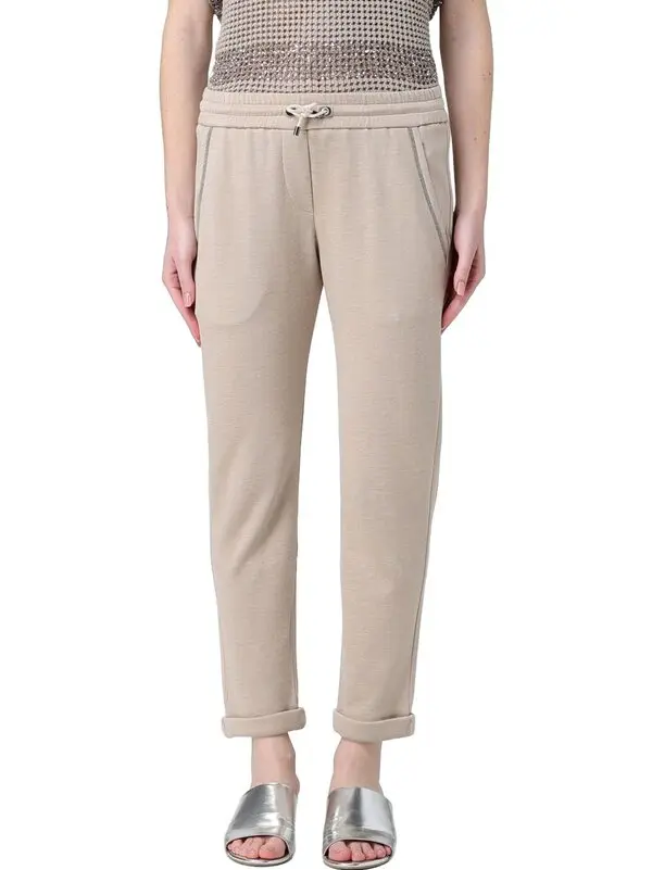 Brunello Cucinelli Drawstring Trousers - Beige