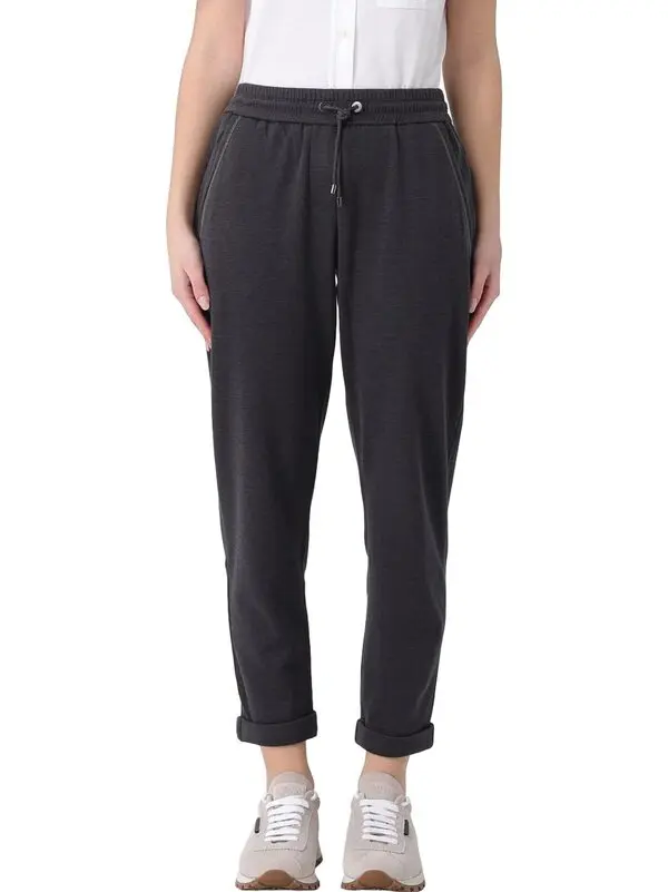 Brunello Cucinelli Drawstring Trousers - Black