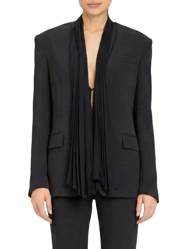 TWINSET Crêpe Single-breasted Blazer - Black