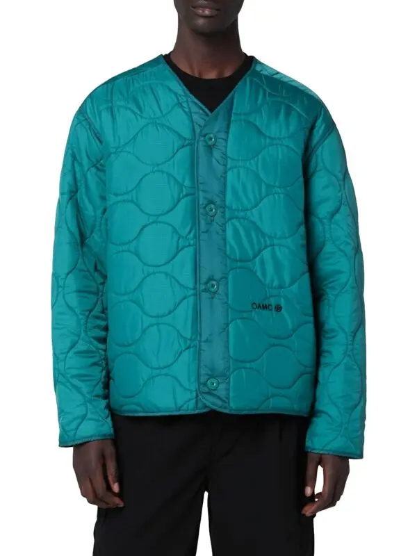 OAMC Quilted Jacket With "peacemaker" Embroidery - Green