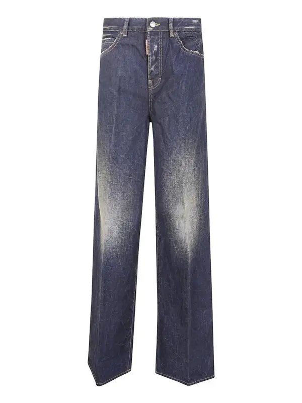 Dsquared2 Wide Leg Jeans - Navy