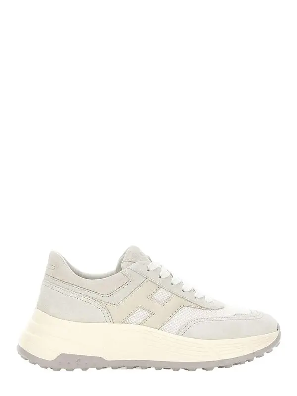 Hogan Suede And Mesh Lace-up Sneakers - Grey