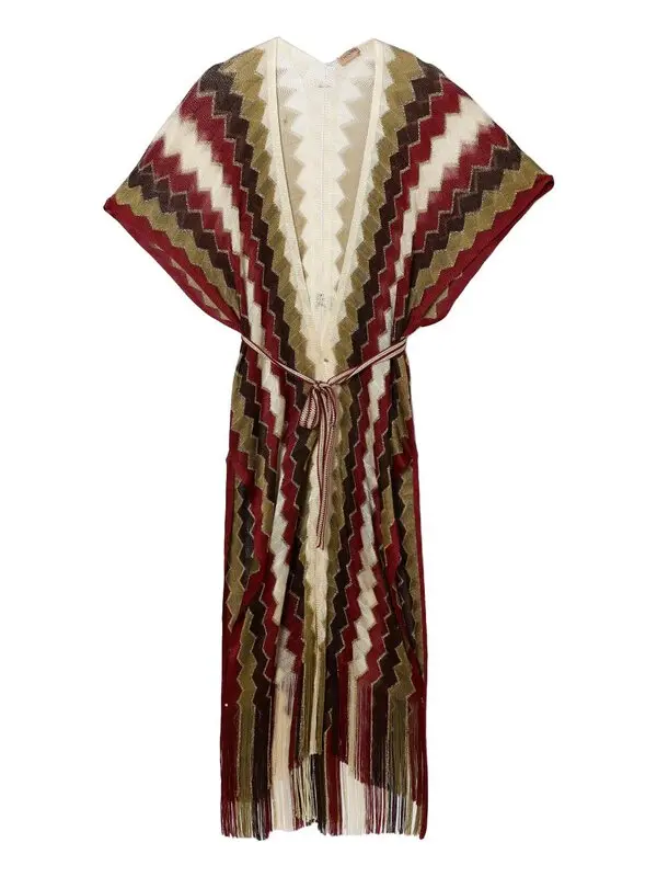 TWINSET Viscose Zigzag Cardigan - Red