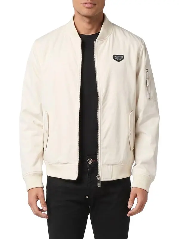 Philipp Plein Technical Fabric Bomber Jacket - Beige