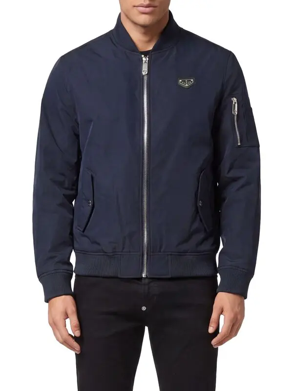 Philipp Plein Technical Fabric Bomber Jacket - Ink