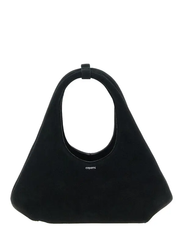 Coperni Suede Shoulder Bag - Black
