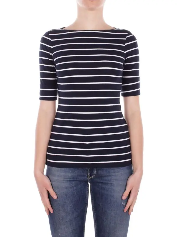 Ralph Lauren Striped Cotton T-shirt - Blue