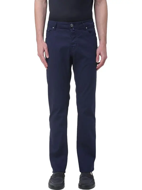 Jacob Cohen Slim Fit Stretch Cotton Trousers - Blue