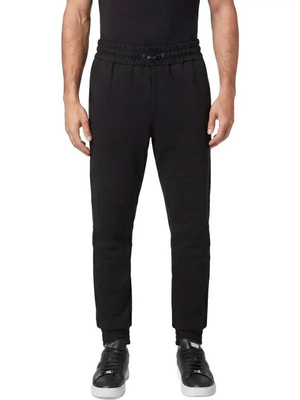 Philipp Plein Jersey Jogging Pants With Elasticated Drawstring Waist - Black