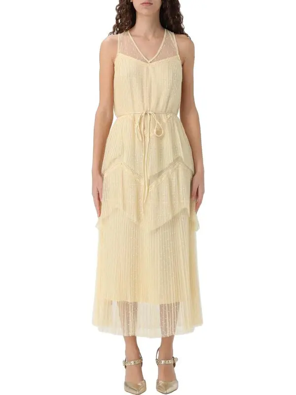 TWINSET Textured Midi Dress - Ivory