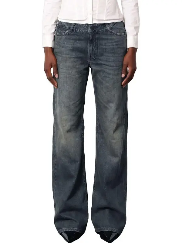 Balenciaga Straight Cotton Denim Jeans - Blue