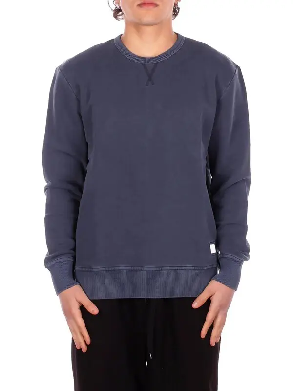 FAY Cotton Crewneck Sweatshirt - Blue