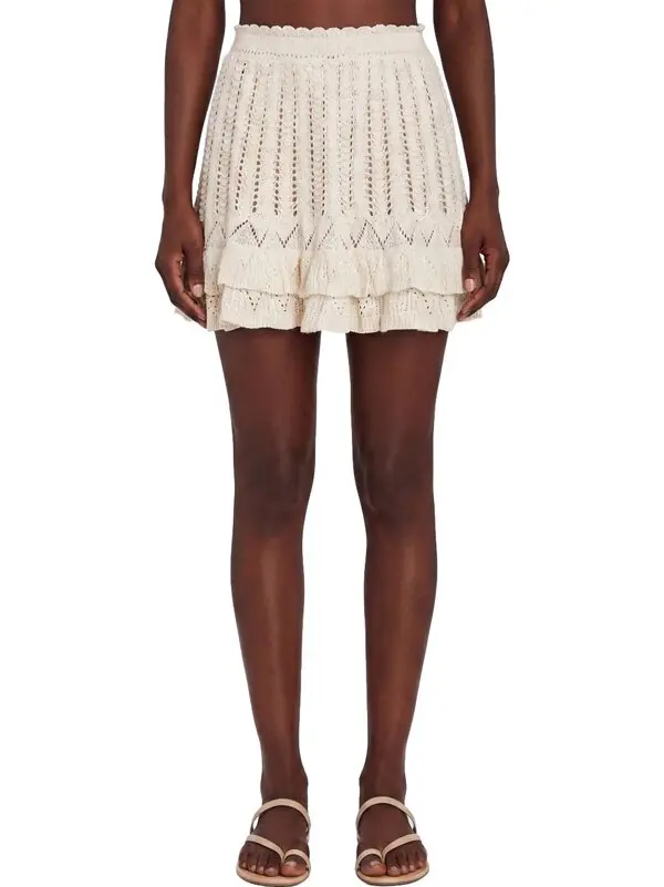 Isabel Marant Étoile Cotton Knit Mini Skirt - Beige