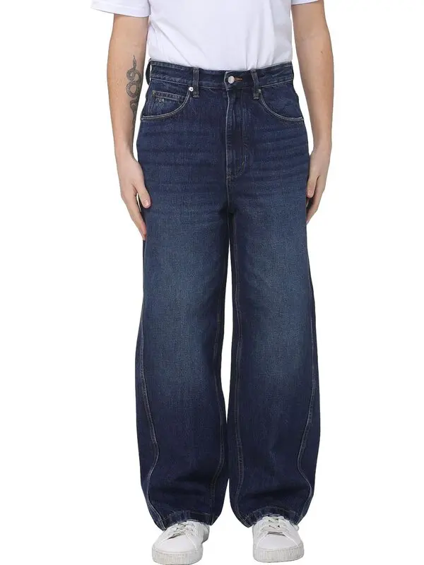 Emporio Armani Wide Leg Stretch Denim Jeans - Blue