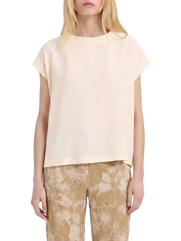 Momoni Silk & Acetate Blend Blouse - Cream
