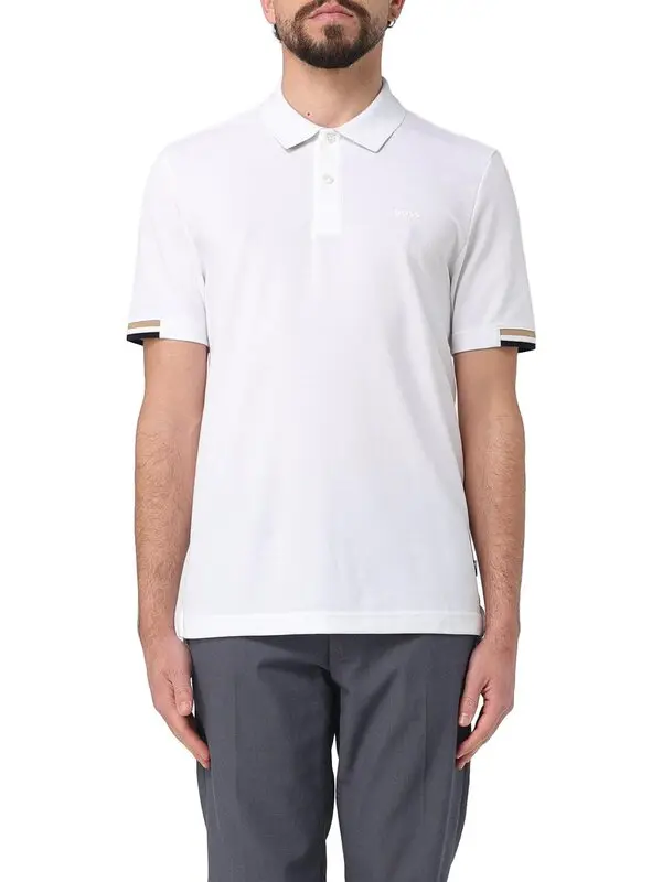 BOSS Cotton Polo Shirt - White