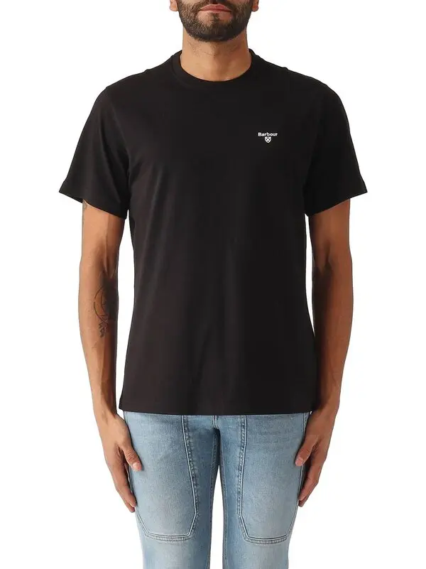 Barbour Cotton T-shirt With Logo - Black