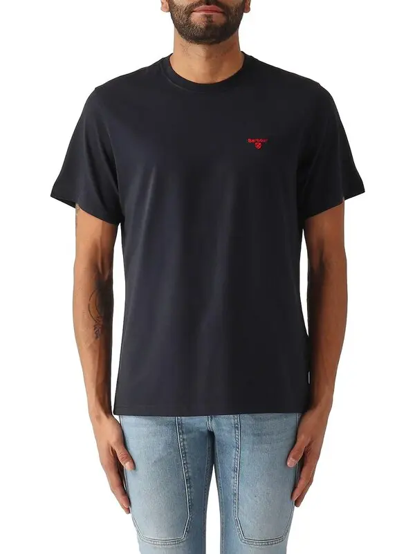 Barbour Cotton T-shirt With Logo - Navy