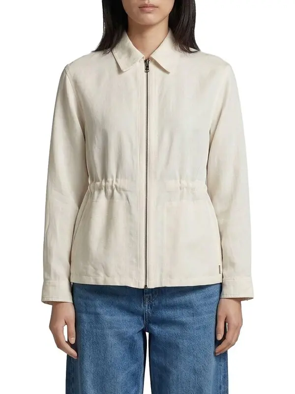 Woolrich Linen Blend Shirt Jacket - Milk
