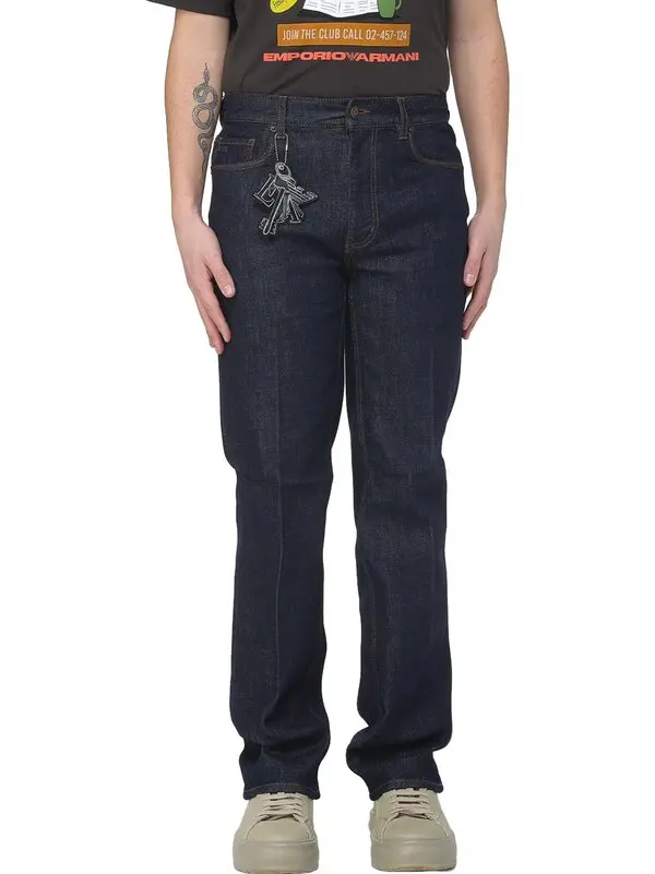 Emporio Armani Straight Fit Denim Jeans - Blue