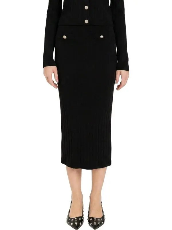 TWINSET Knit Midi Skirt - Black