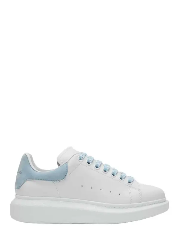 Alexander McQueen Leather Sneakers With Accents - Blue